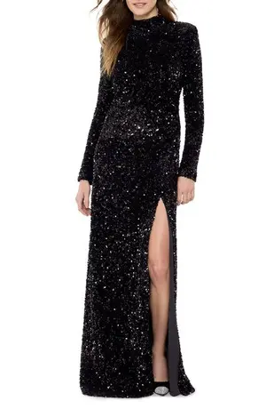 Likely Kerry Sequin Long Sleeve Gown