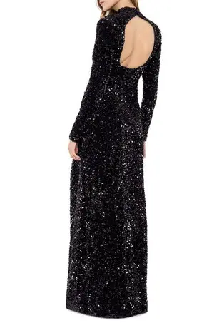 Likely Kerry Sequin Long Sleeve Gown