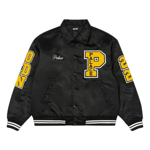 PALACE Satin Varsity Jacket - Black