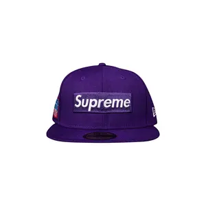Supreme World Famous Box Logo New Era Cap - Purple