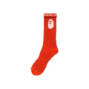 A BATHING APE Ape Head Socks - Orange