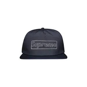Supreme X Kaws Chalk Logo 5-panel Cap - Blue