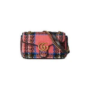 Gucci Marmont Small Shoulder Bag /pink/multicolor/black