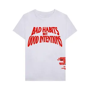 VLONE X Nav Bad Habits Good Intentions Tee - White