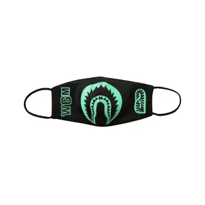 A BATHING APE Glow In The Dark Shark Mask - Black