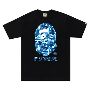 A BATHING APE Abc Camo By Bathing Ape Tee 'black/blue' Black