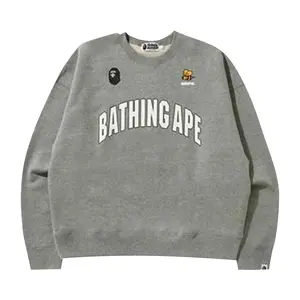 A BATHING APE Busy Works Loose Fit College Crewneck