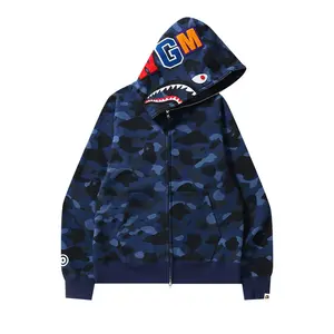 A BATHING APE BAPE Color Camo Shark Full Zip Hoodie Blue