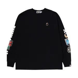 A BATHING APE Multi Fonts Relaxed Fit Heavy Weight Long-sleeve Tee