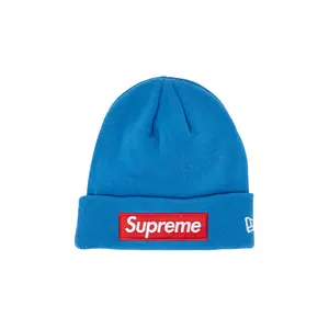 Supreme X New Era Box Logo Beanie - Blue