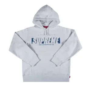 Supreme Reflective Cutout Hooded Sweatshirt - Grey