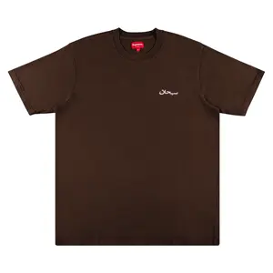 SUPREME Arabic Logo Washed Short-sleeve Tee 'brown'