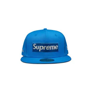 Supreme Supreme $1M Metallic Box Logo New Era Cap Blue