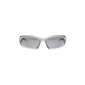 Balenciaga Swift Oval Sunglasses - Silver