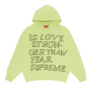 Supreme Stronger Than Fear Hooded Sweatshirt - Yellow