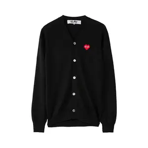 Play Comme Des Garcon X Invader Pixelated Heart Cardigan