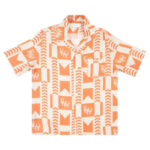 Rhude Grasse Button Up Shirt - Orange