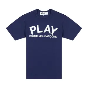Play Comme Des Garcon Text T-shirt - Blue