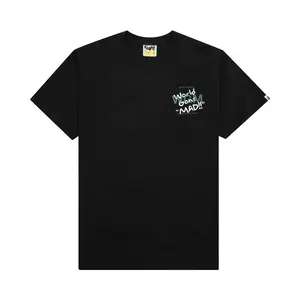 A BATHING APE Woodland Camo Wgm Ape Head Tee - Black