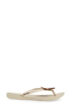 Ipanema Wave Heart Flip Flop - Beige/bron