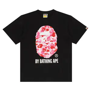 A BATHING APE Abc Camo Tee /pink - Black