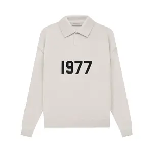 Fear Of God Knit Long-sleeve Polo 'wheat - Cream