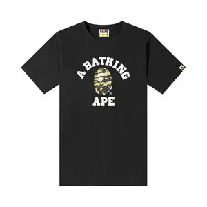 A BATHING APE 1st Camo College Relaxed Tee - Black