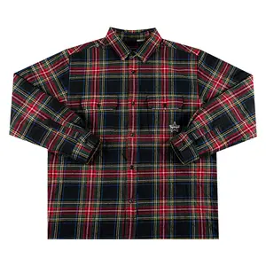 Supreme Quilted Plaid Flannel Shirt - Black