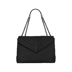 Saint Laurent Large Loulou Shoulder Bag - Black