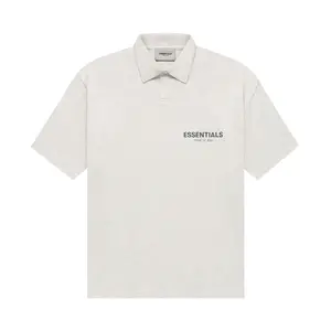 Fear Of God Short-sleeve Polo 'light Heather Oatmeal - Cream