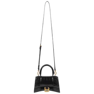 Balenciaga Hourglass Xs Top Handle Bag - Black