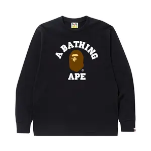 BAPE College Long Sleeve T-shirt - Black