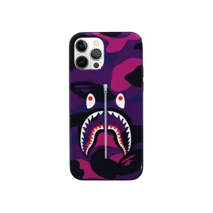 A BATHING APE Color Camo Shark Iphone 12/12 Pro Case - Purple