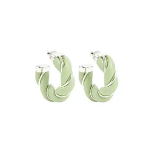 Bottega Veneta Hoop Earrings - Green