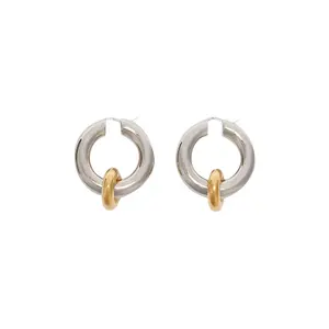 JIL SANDER Embrace Earrings /gold - Silver