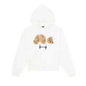Palm Angels Bear Motif Hoodie - White