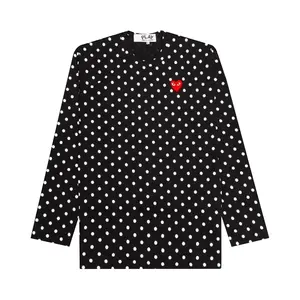 Play Comme Des Garcon Polka Dot Long-sleeve T-shirt - Black