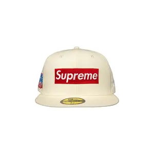 Supreme World Famous Box Logo New Era Cap - White | Editorialist