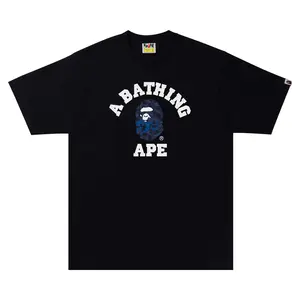 A BATHING APE Sand Camo College Tee - Black