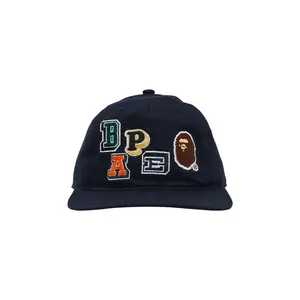 BAPE Multi Fonts Patch Panel Cap - Blue