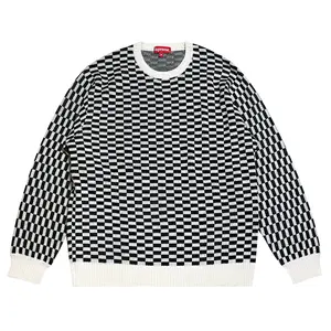 Supreme Back Logo Checkerboard Sweater