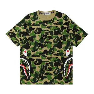 A BATHING APE Abc Camo Side Shark Tee - Green