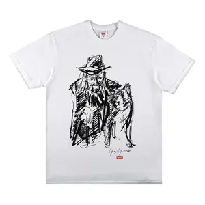 Supreme X Yohji Yamamoto Scribble Portrait Tee - White
