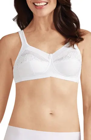 AMOENA Isadora Wireless Pocketed Bra - White