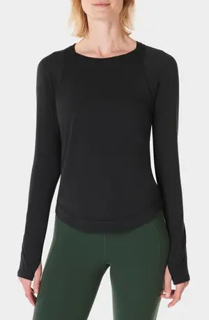 Sweaty Betty Breathe Easy Run Long Sleeve T-shirt - Black