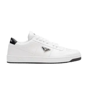 Prada Downtown Leather Sneakers - White