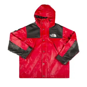 Supreme X The North Face Leather Mountain Parka - Red