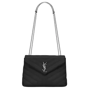 Saint Laurent Small Loulou Matelasse Shoulder Bag - Black
