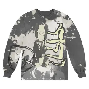 CACTUS JACK BY TRAVIS SCOTT X Kaws For Fragment Long-sleeve Tee 'tie Dye - Grey