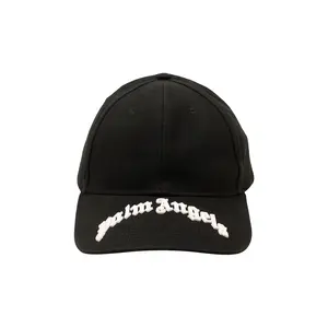 Palm Angels Curved Logo Cap - Black